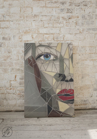 Modern Glass Art Female Portrait | Modern Unique Home Decor ...